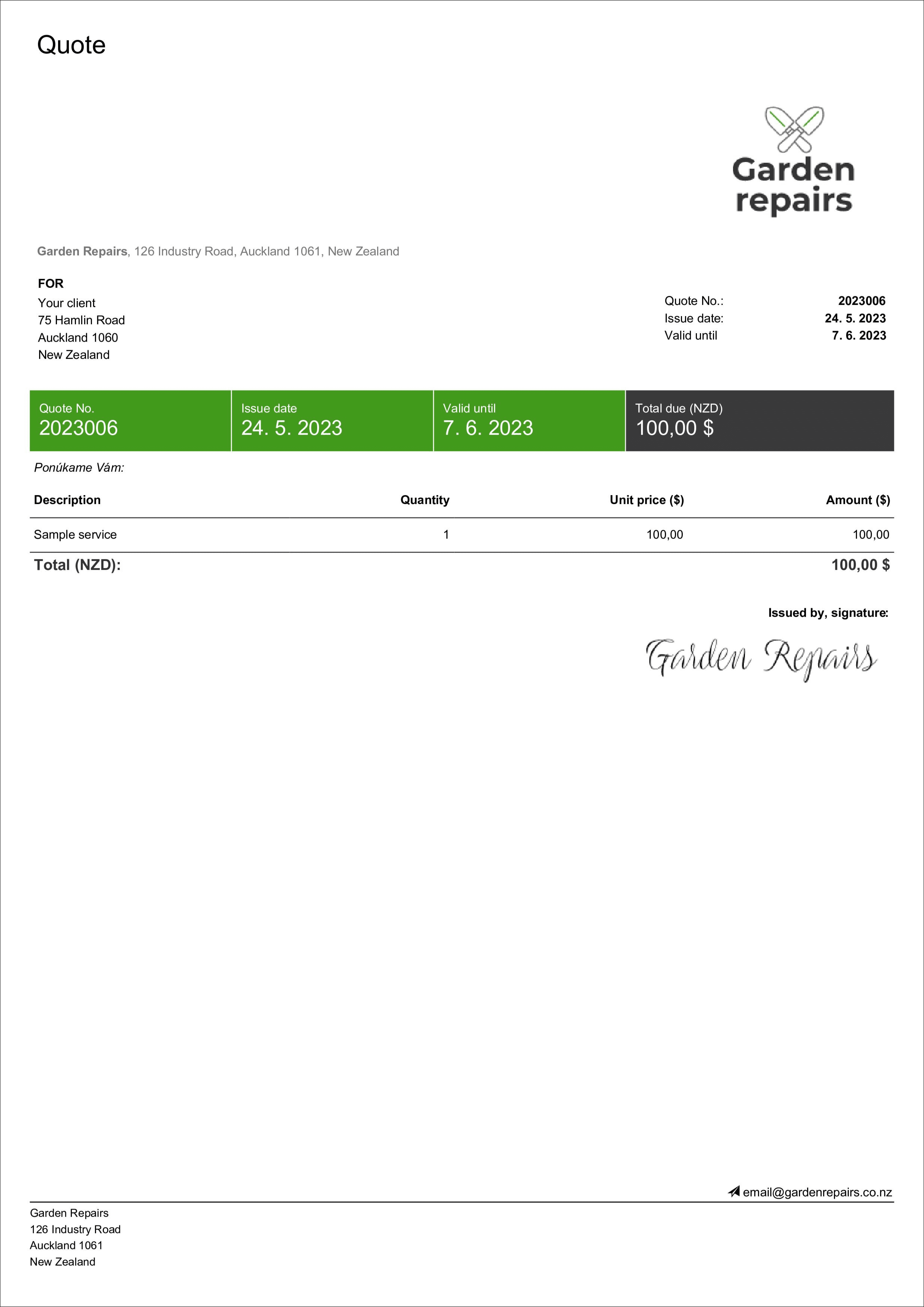 Create A Quote With Free Business Quote Generator Billdu